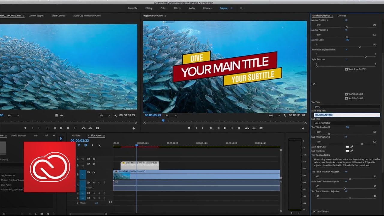 Adobe Essential Graphics Panel | postproduction-tutorials.net