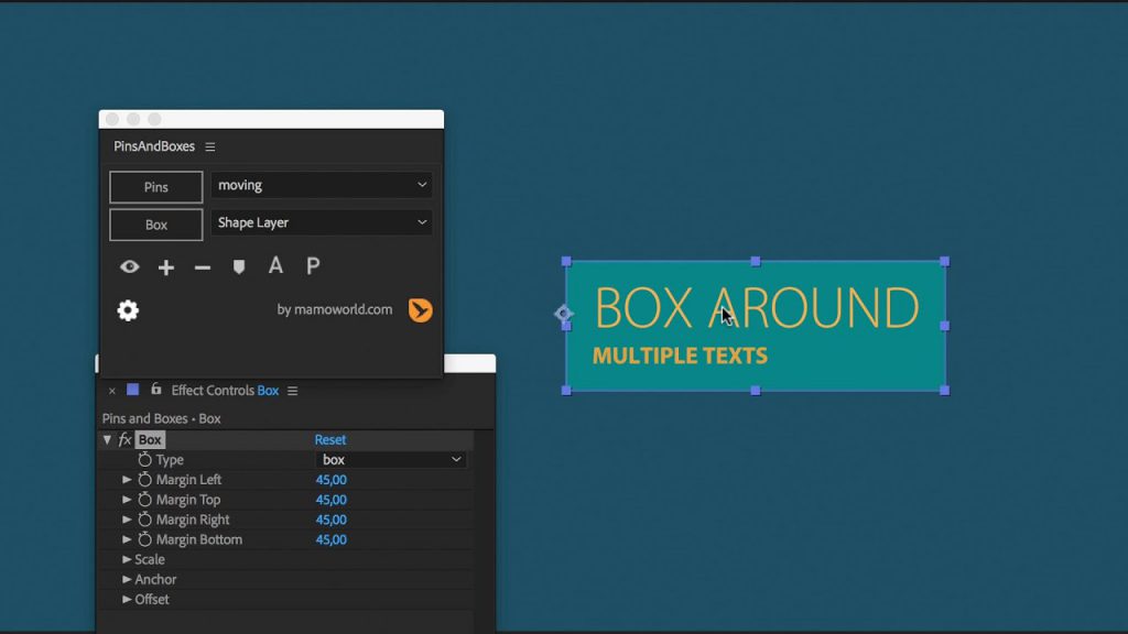 Dynamic Box Around Multiple Texts in After Effects with Pins & Boxes (Micro-Tutorial ...